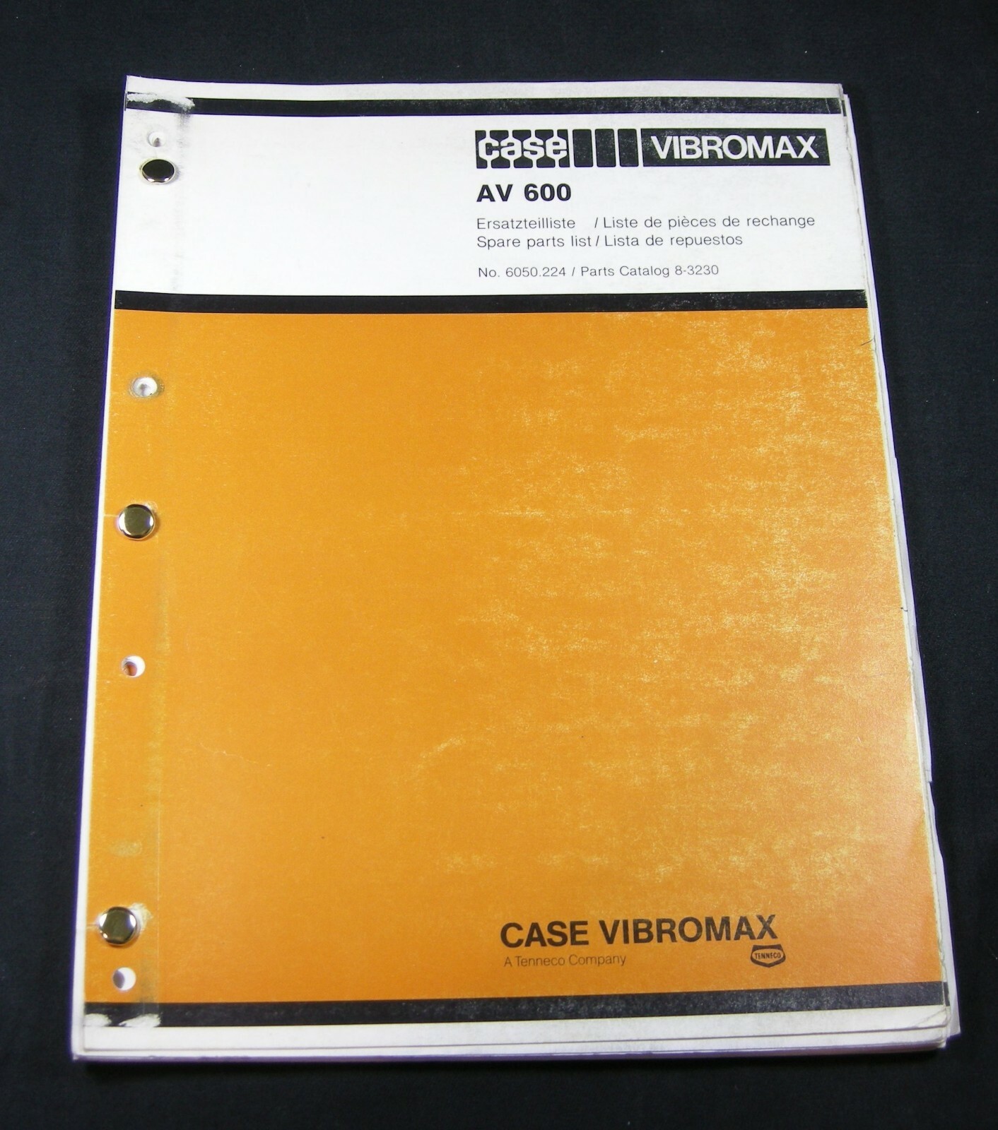 CASE Vibromax AV600 Vibration Plate Compactor Parts Manual Book Catalog ...