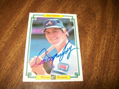 DALE MURPHY AUTOGRAPHED SIGNED 1984 DONRUSS CHAMPION 3.5X5 ATLANTA ...