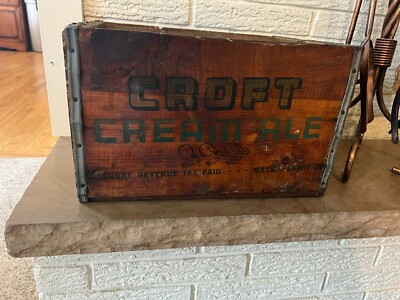 Rare CROFT CREAM ALE LEMON HEADS IRTP WOOD BEER CRATE BOSTON ...