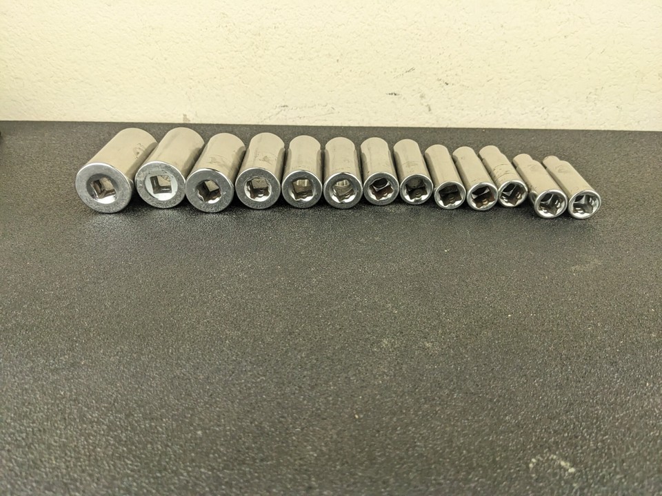 #ax694 Armstrong SAE 1/2 Drive Deep Socket Set 3/8 - 1-1/8 GMTK | eBay