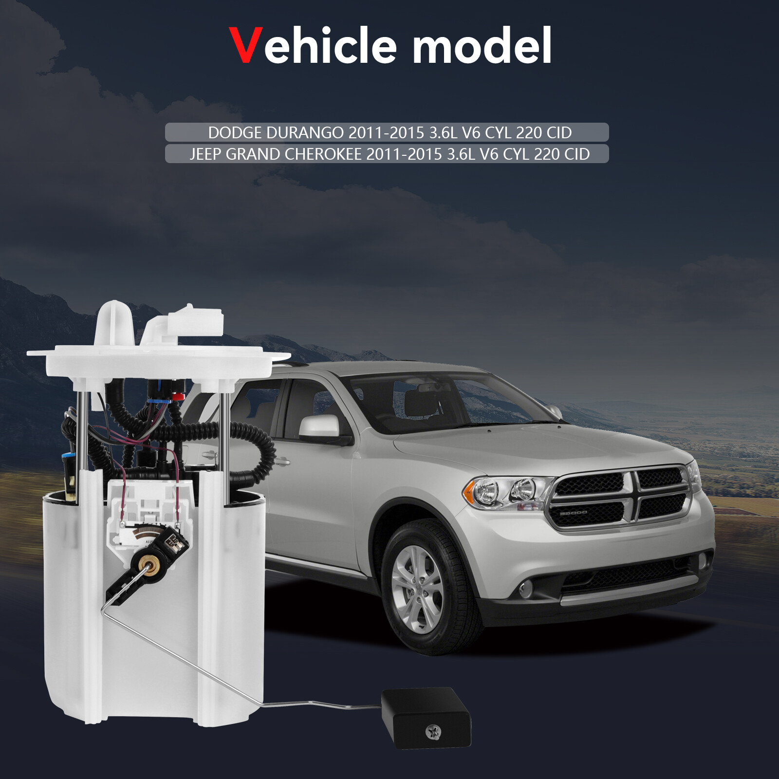 Electric Fuel Pump Assembly For 2011-2014 Dodge Jeep Durango V6 3.6L ...