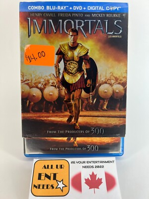 Immortals (Blu-ray/DVD, 2012, 2-Disc Set, Canadian) VG Slipcover ...