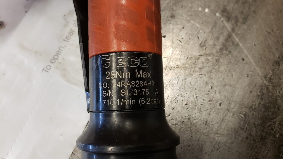 Cooper Cleco 34RAS28AH3 Pneumatic Air Stall Nut Runner 3/8" Drive w/ 3/ ...