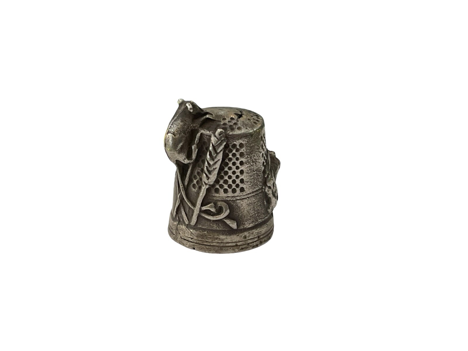 Antique England? Signed sterling silver Unusual Mouse Mice Thimble ...