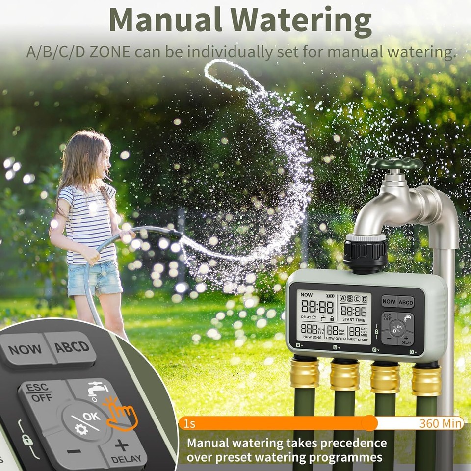 Smart Sprinkler Timer Programmable Water Timer for Garden Irrigation ...
