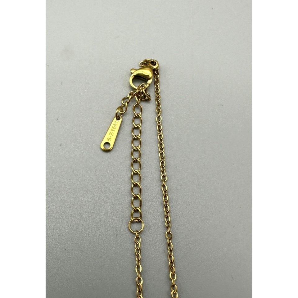 Lariat Double Heart Necklace Adjustable Chain & Gift Box 16" NEW Gold ...