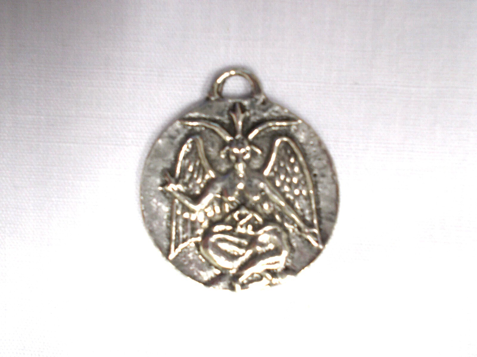 Evil Satanic Laveyan Goat Head Dark Occult Chant Ritual Pewter Pendant ...