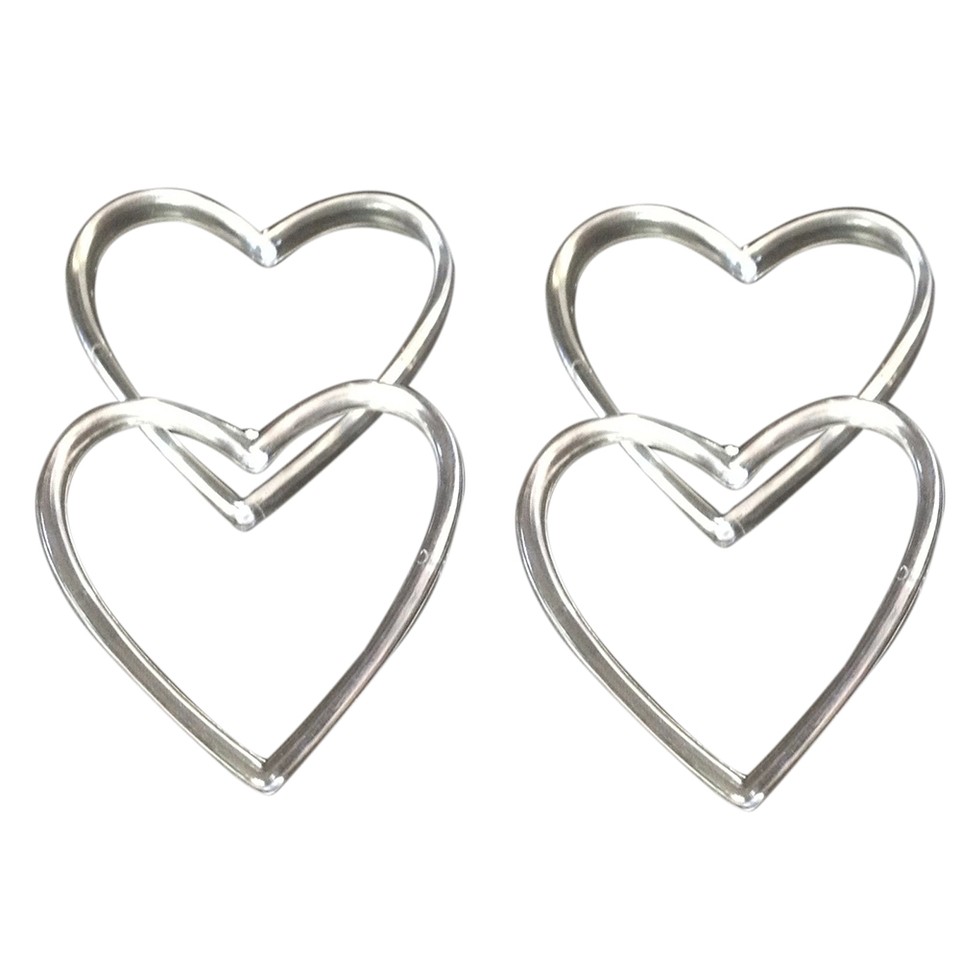 12 plastic acrylic heart ring wedding favor accessory 2.5" x 2.5" | eBay