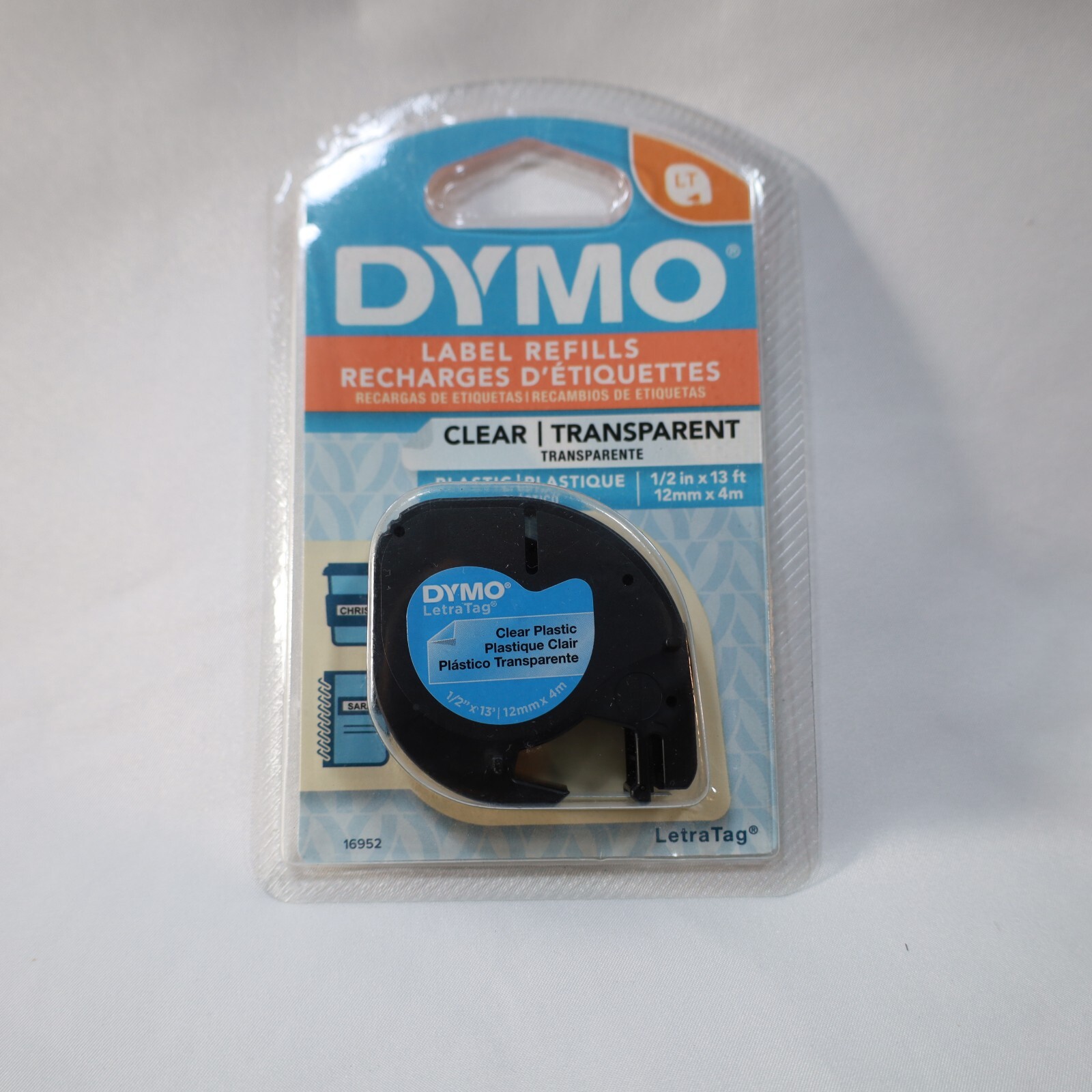 Dymo Transparent Tag Clear Label Plastic Refill 1/2 Inch Personalize ...