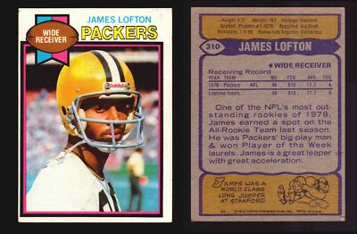 1979 Topps Football Trading Card #310 James Lofton (Rookie)(HOF) | eBay