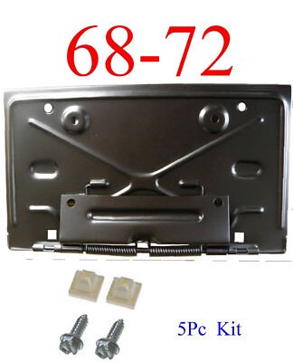 5Pc 68 72 Rear Fold Down License Plate Bracket Chevelle Nova El Camino ...