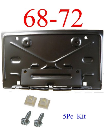 5Pc 68 72 Rear Fold Down License Plate Bracket Chevelle Nova El Camino ...