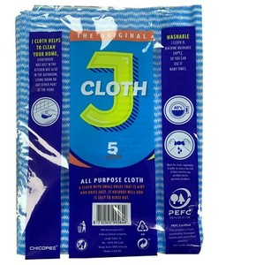 The Original Genuine All Purpose Hygienic J Cloths Pack of 5 Blue ...