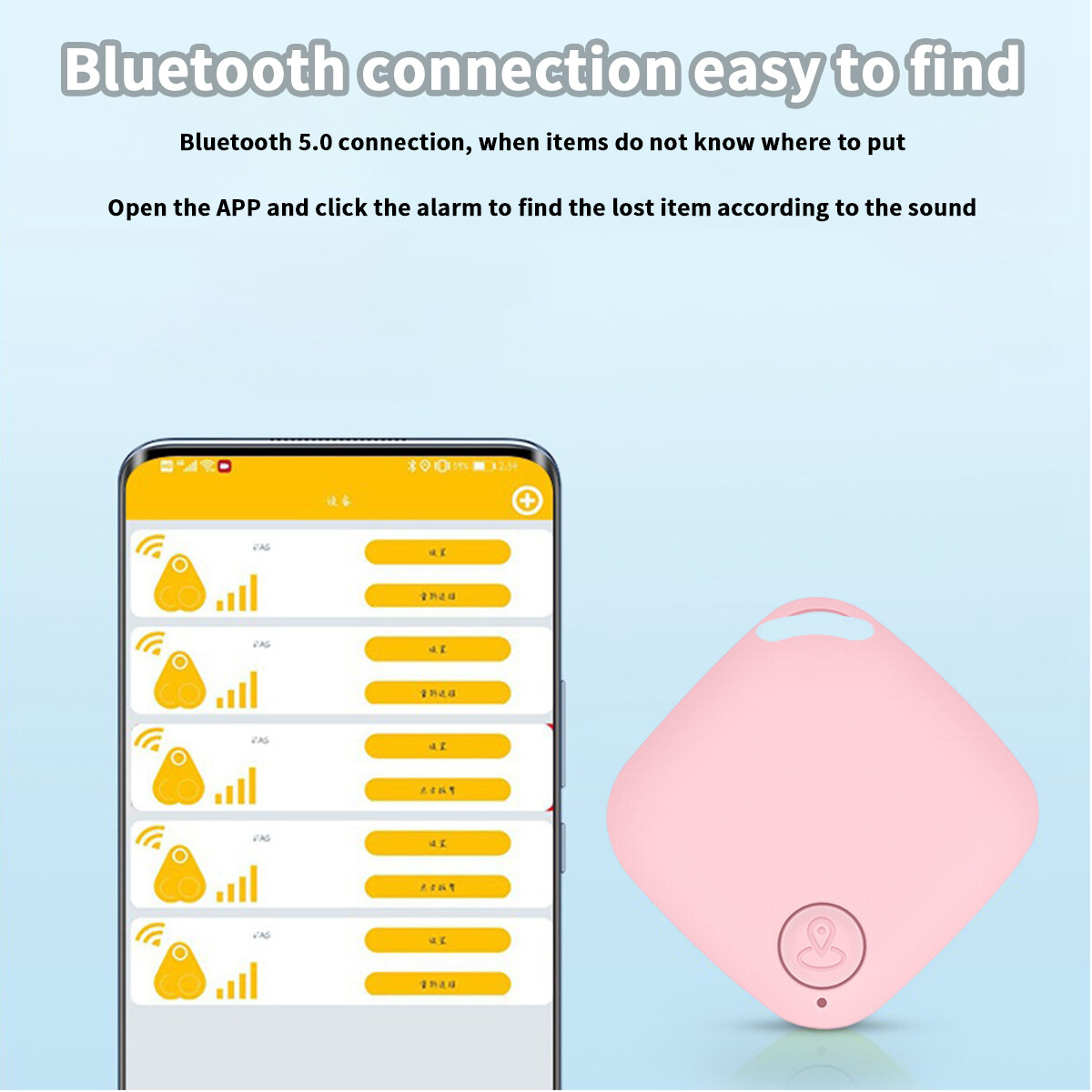 Air tag Tracker Android & Apple Mini tracker Built in Speaker (white ...