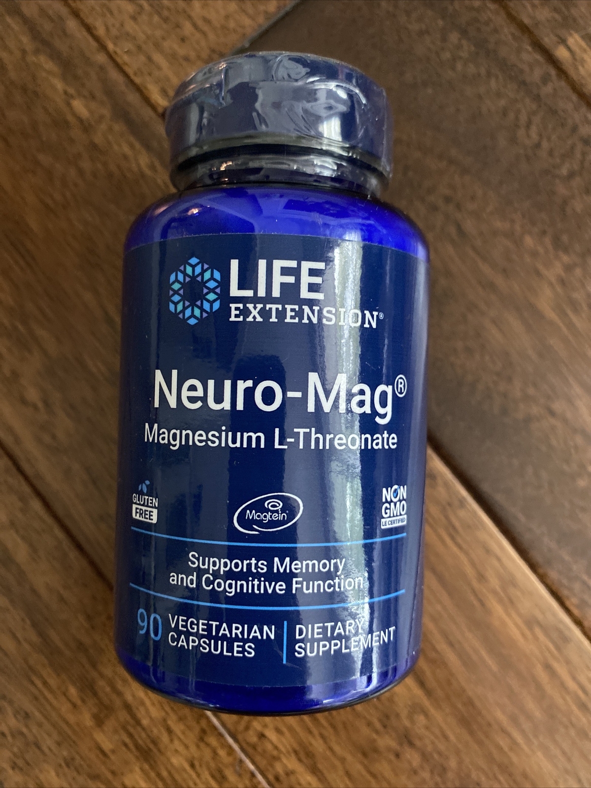 Life Extension 1603 Neuro-Mag 90 Magnesium Theronate Vegetarian ...