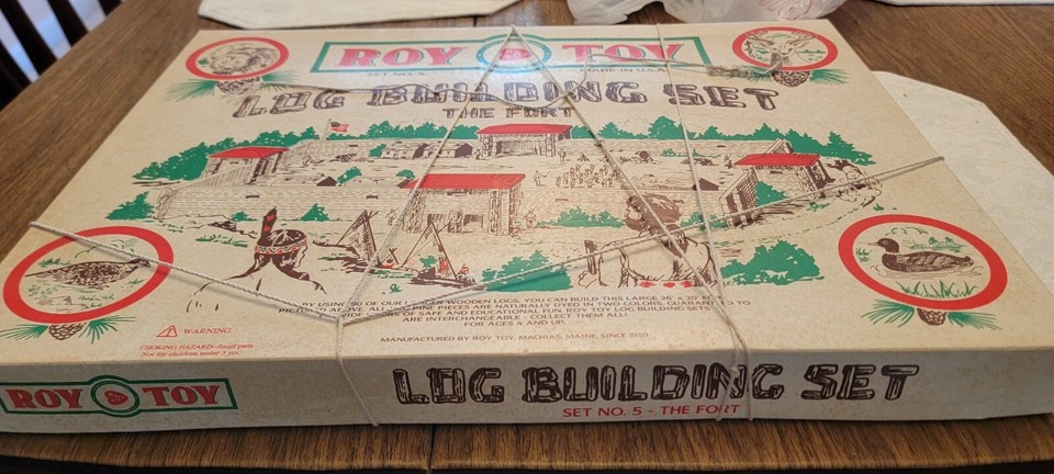 Roy Toy Log Building Set The FORT No. 5 USA - Complete as Shown | eBay
