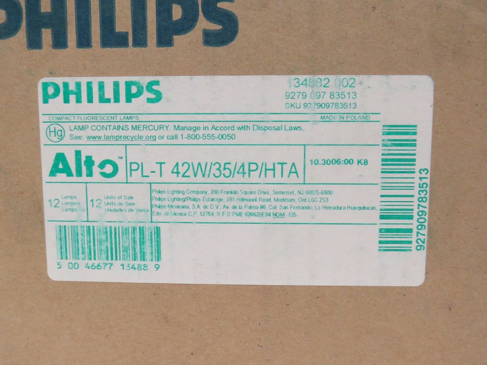(10-Pack) Philips PL-T 42W/35/4P/HTA Fluorescent 42W Lamp Light Bulb ...