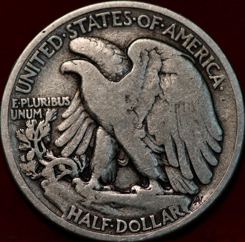 1917-S Obverse Mint Mark San Francisco Mint Silver Walking Liberty Half ...