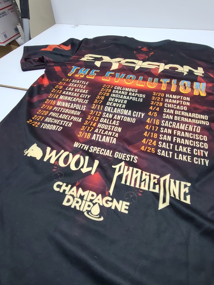 Excision Jersey Shirt The Evolution Concert Tour 2020 Men LARGE Rave ...