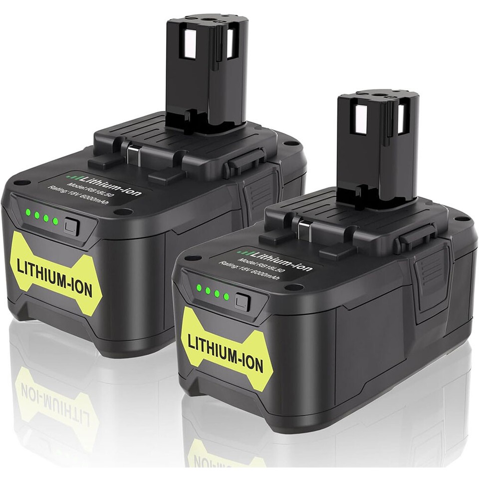 2PACK 18V 9.0Ah Replacement Lithium Battery for Ryobi P102 P200 P201 ...
