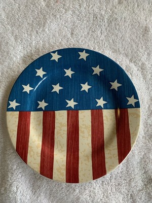 Vintage Lillian Vernon Patriotic USA 7.5” Flag Salad Plate | eBay