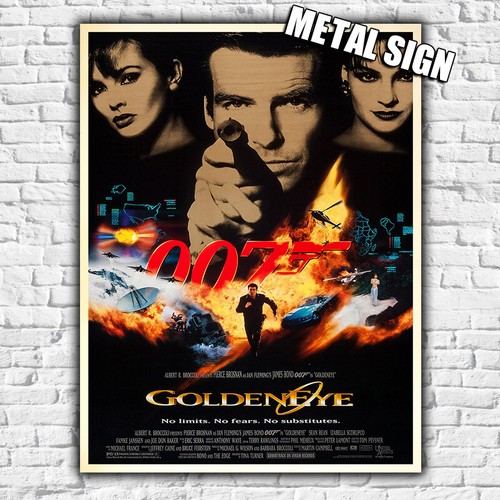 James Bond Goldeneye - METAL WALL PLAQUE SIGN Film Movie poster print ...