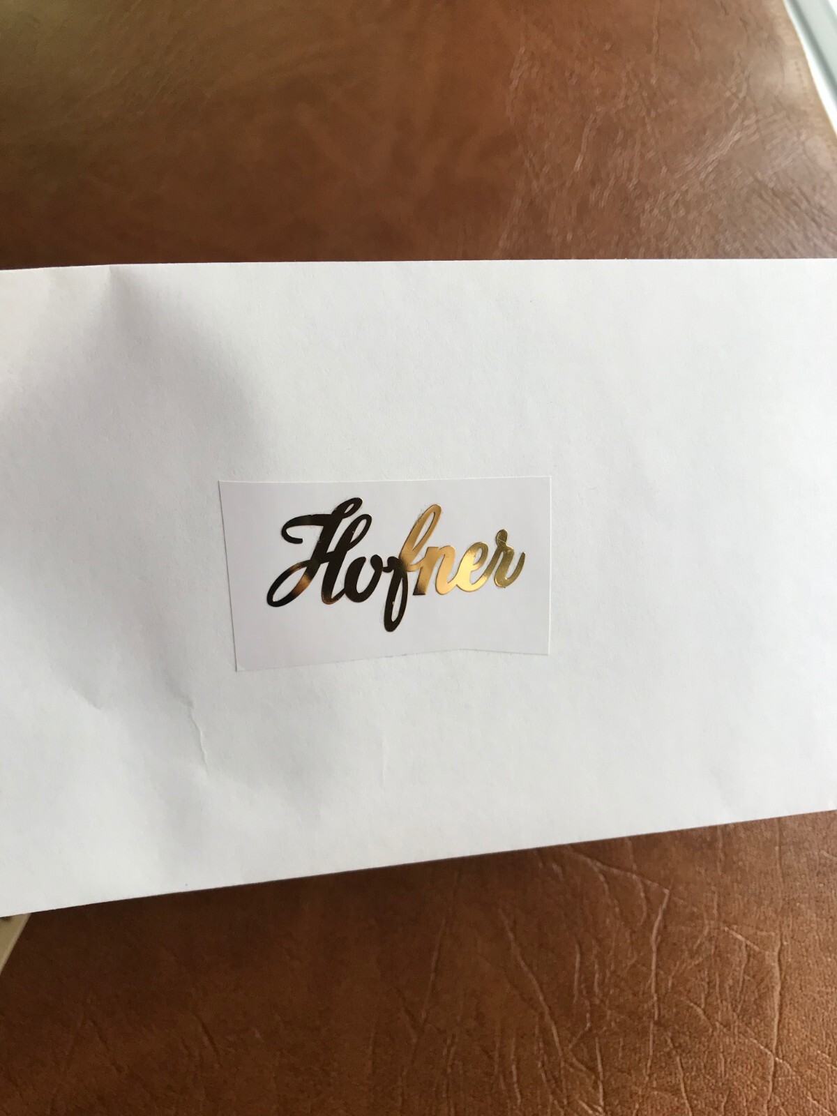 Hofner Guitar Decal 3D Metal Chrome headstock Restoration decal Sticker ...