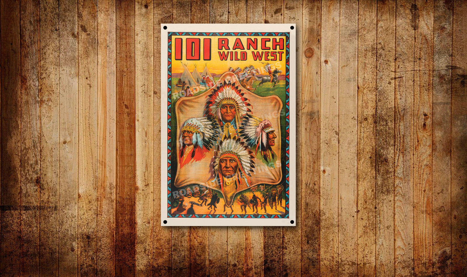 Miller Bros 101 Ranch Wild West Show Vintage Style Poster Banner 16"x24 ...