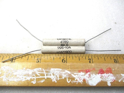 82 Ohm 11 Watt 5% Wire Wound Resistor (Ohmite 995-10A)(NOS)(QTY 10 ea ...