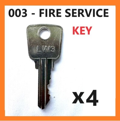 4 x Fire Brigade 003 Key Cut To Code for Australian Emergency Services ...