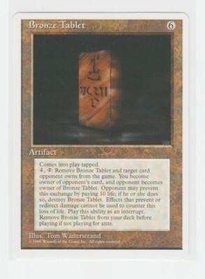 Magic the Gathering ~ MTG ~ 1x Bronze Tablet ~ Fourth Edition ~ M/NM | eBay