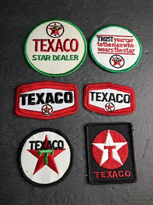 6 TEXACO EMBROIDERED PATCH Gas Oil Advertisement Collection | eBay