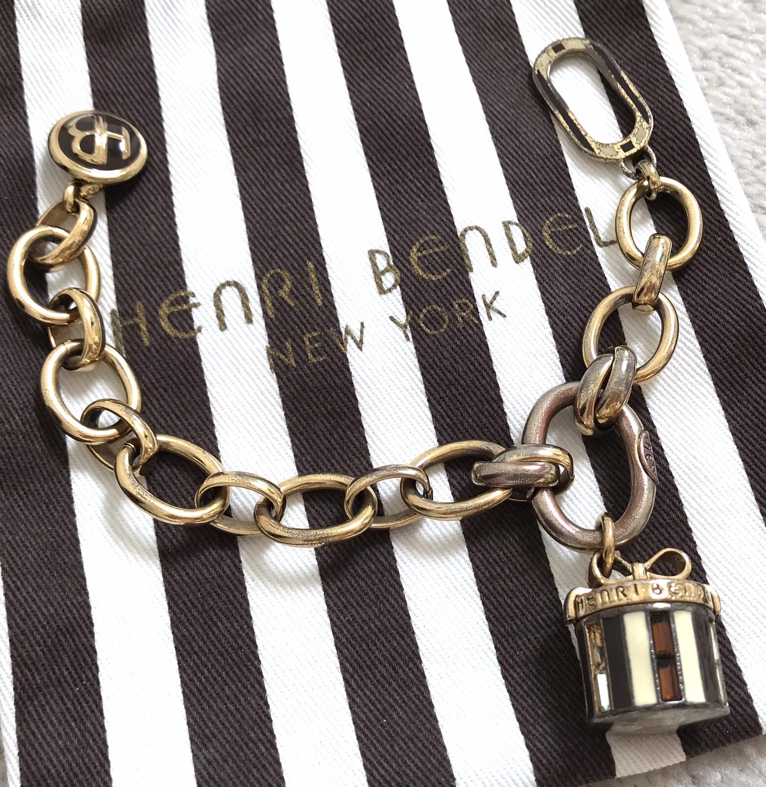 Henri Bendel Iconic Hat Box Bracelet | eBay