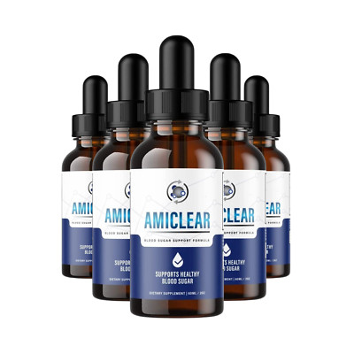 (5-Pack) Amiclear Drops, Amiclear Drops Supports Healthy Blood Sugar ...