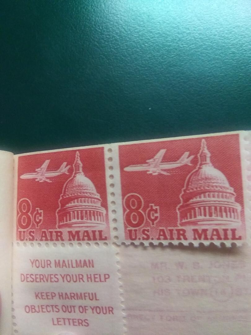 RARE US Stamp ~ US AIR MAIL ~ Airliner Capitol Dome ~ 8c Cent ~ Never ...