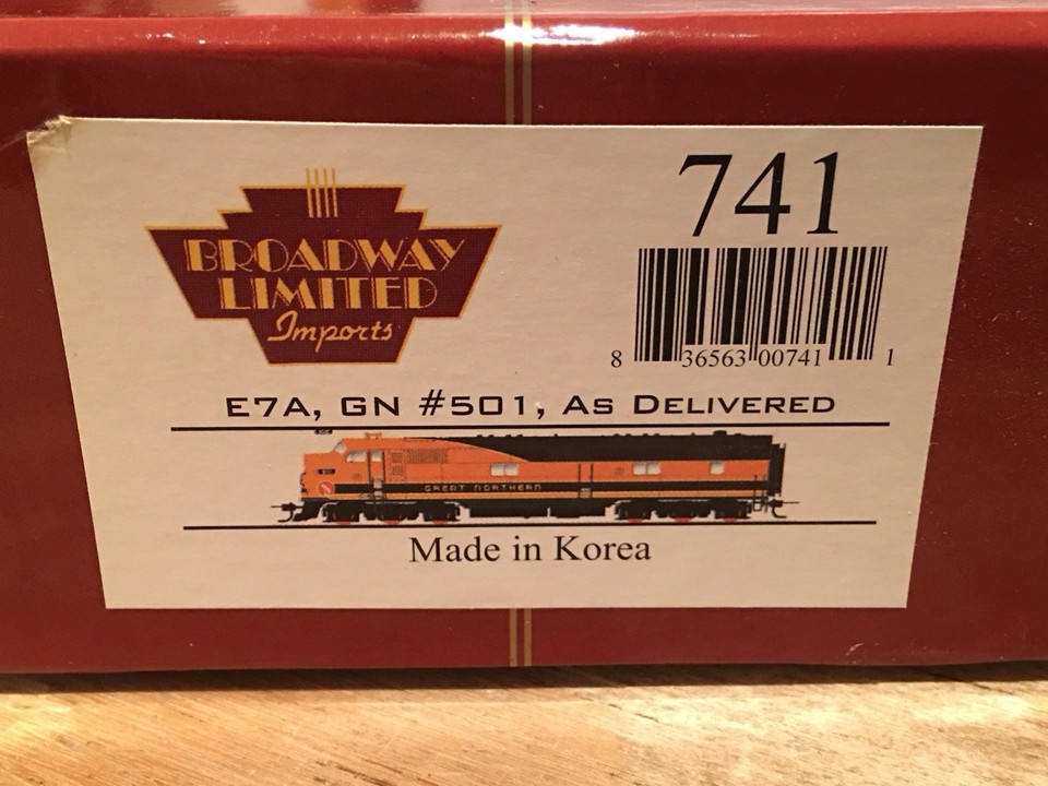 HO Broadway Limited 741 Great Northern E7A Diesel Locomotive GN #501 ...