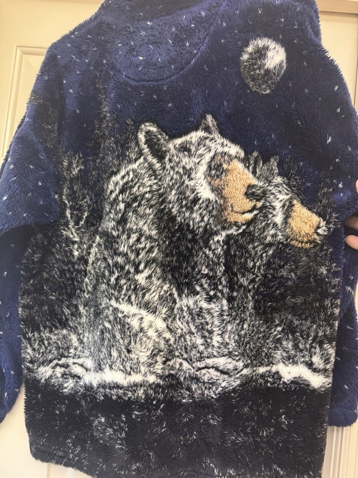 Vintage 90s Small Fleece Bear Ridge Ouffitters Zip Up Fleece Jacket ...