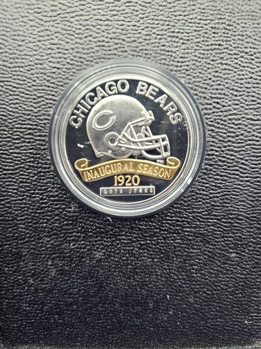 Chicago Bears 1920 Inaugural Season NFL 75th Anniv 999 Silver Gold Coin ...