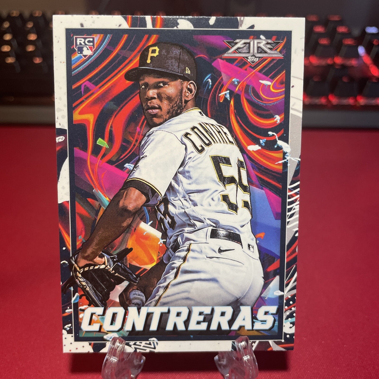 2022 Topps Fire Roansy Contreras RC #196 Pittsburgh Pirates Rookie A389 ...