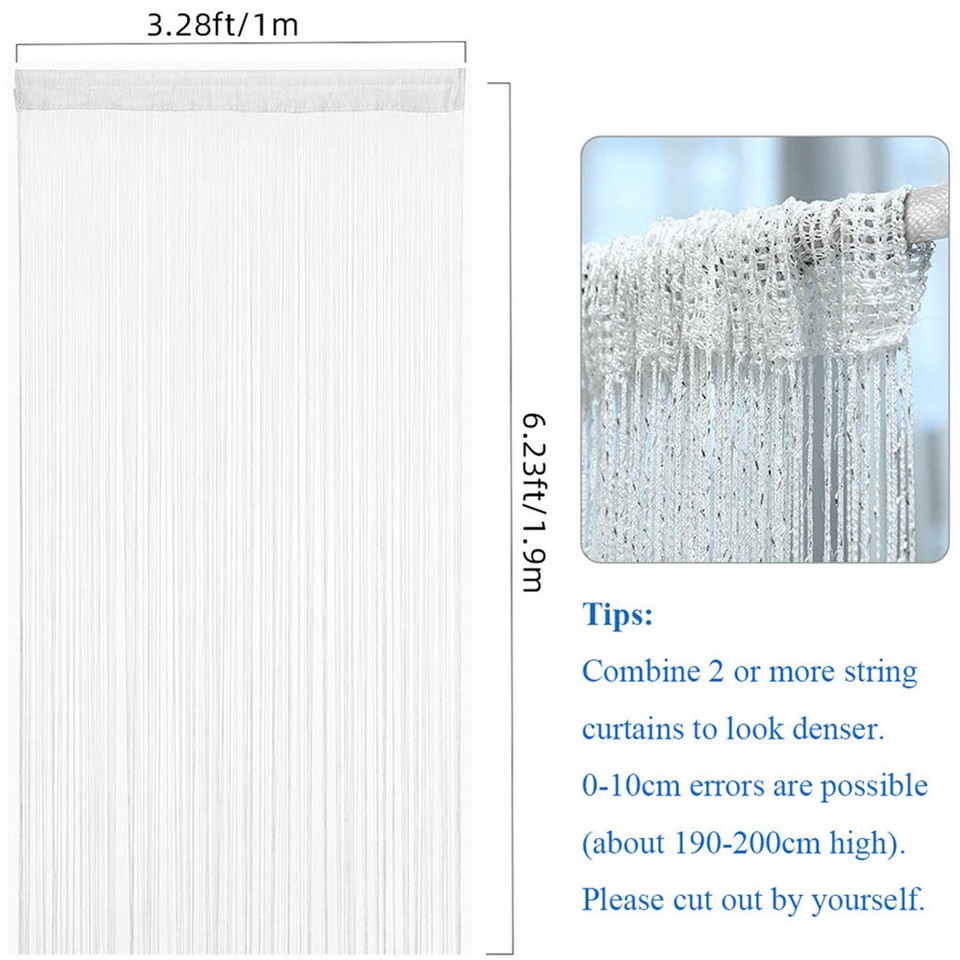 Decor Tassel String Curtains Patio Net Fringe Door Windows Divider ...