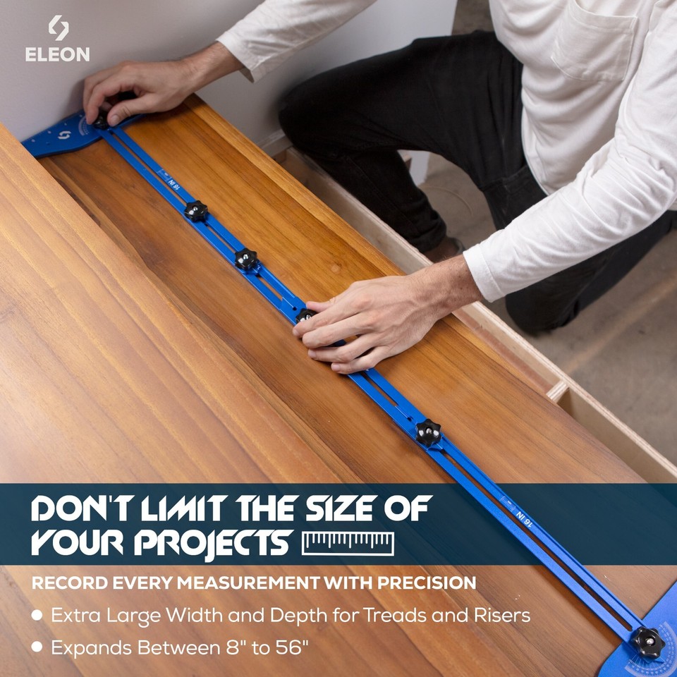 Stair Tread Template Tool Aluminum Alloy Jig Accurately Measuring Angle ...