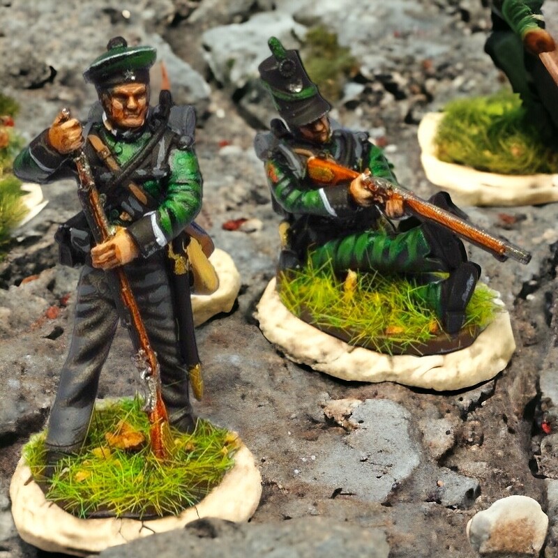 Napoleonic British 95th Rifles 18 28mm Figures, Sharpe, Waterloo ...