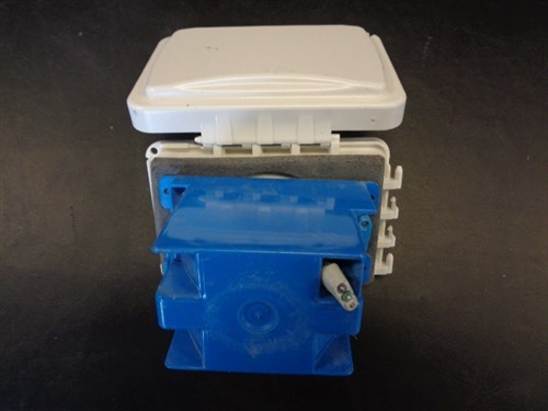CARLON B114R ZIP BOX WITH WHITE HUBBELL GFCI & WHITE PLATE MARINE BOAT ...