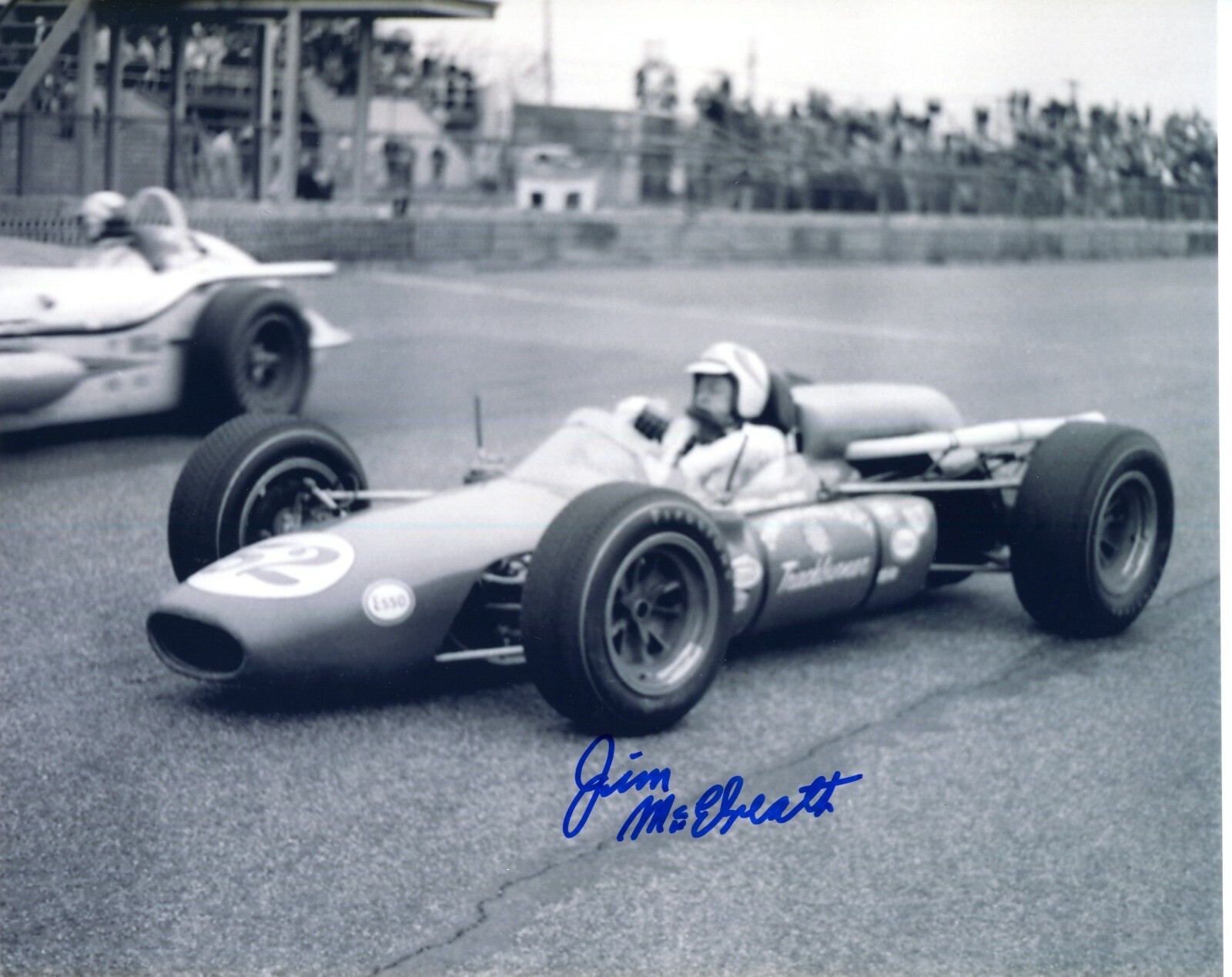 JIM McELREATH JOHN ZINK TRACKBURNER SPECIAL AUTOGRAPHED INDY 500 8 X 10 ...