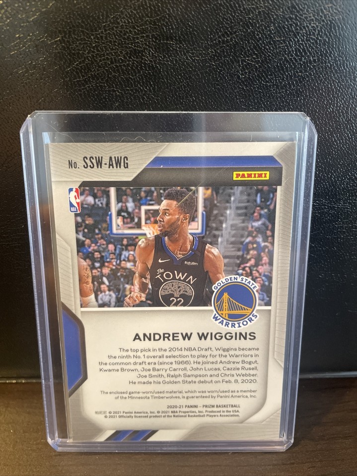 2021 Panini Prizm Andrew Wiggins Sensational #SSW-AWG Game Worn Patch ...