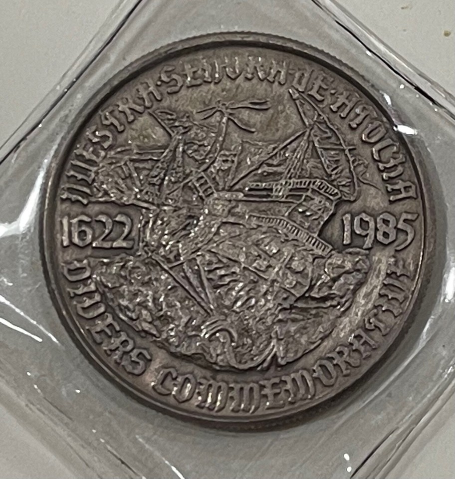 SHIPWRECK ATOCHA 1 OZ .999 DIVERS COMMEMORATIVE COIN FROM RECOVERY ...