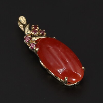 Sterling Silver MICHELLE ALBALA Garnet & Jade Cabochon Gold Necklace ...