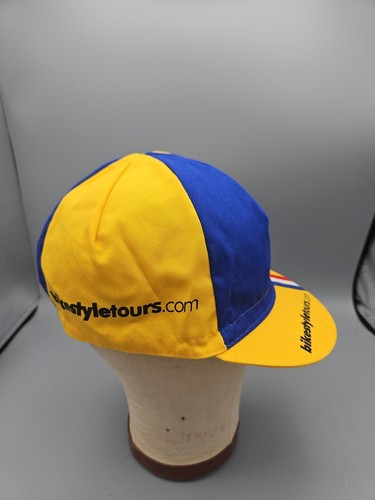Hat Cap Hat Bike Cycling Team Yellow Blue Cotton Fabric Bike Style ...