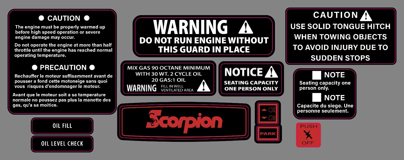 1981 Scorpion Sidewinder Accessory Decals | eBay