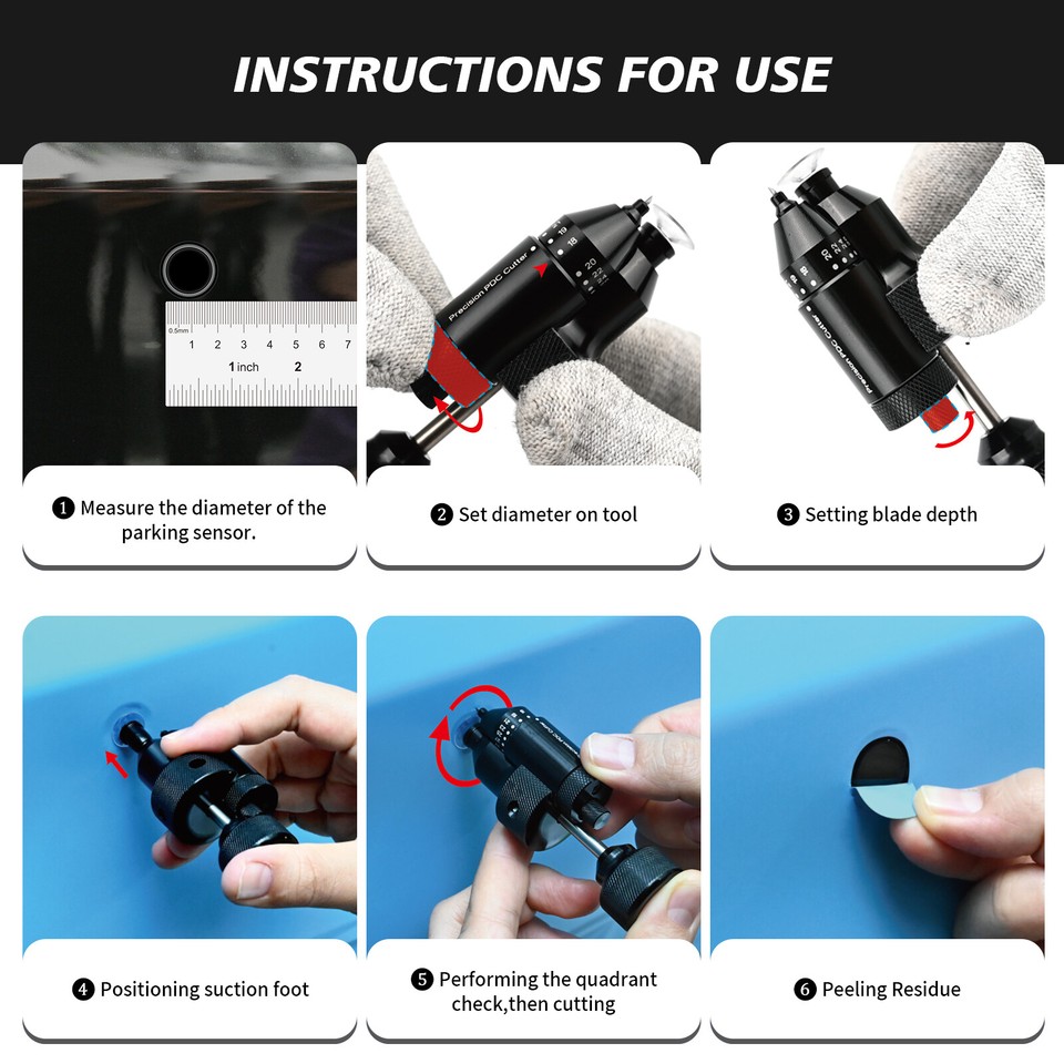 18~32mm Parking Sensor PPF Round Cutting Tool Radar Precision PDC ...